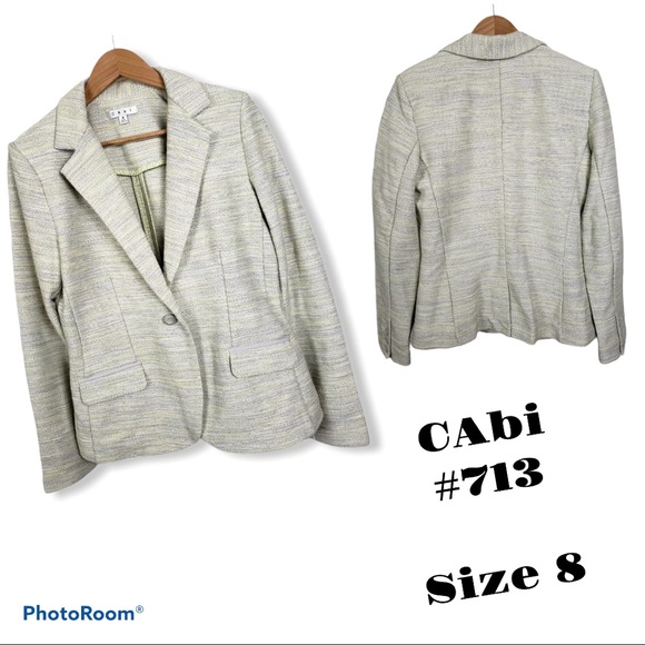 CAbi | Jackets & Coats | Great Versatile Cabi 73 Jacket Blazer Neutral ...